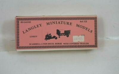 NOS Langley Miniature Models SCAMMELL HORSE WITH TRAILER OO Scale Kit ...