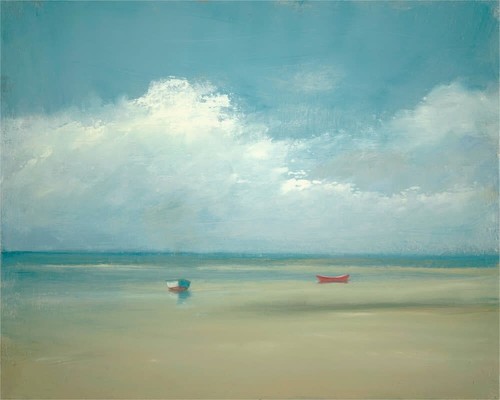Anne Packard : Two Boats at Low Tide : Archival Quality Art Print 13x19 ...