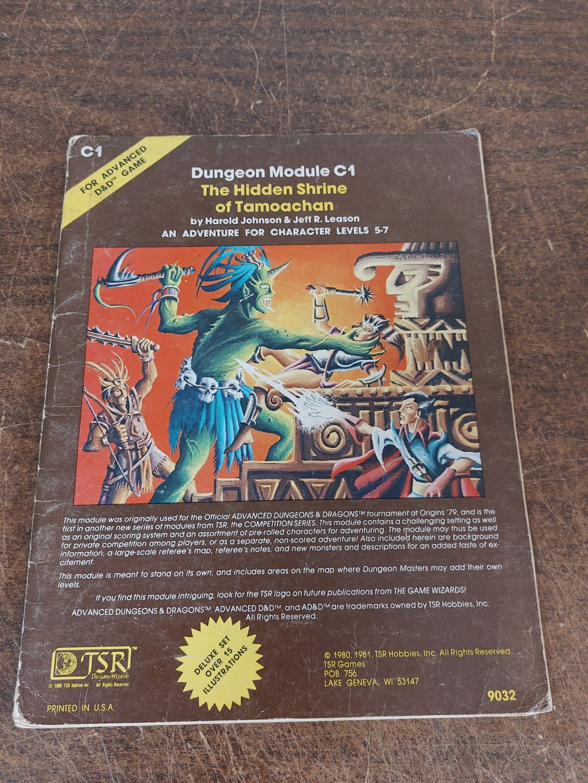 Advanced Dungeons and Dragons Module TSR The Hidden Shrine of Tamoachan ...
