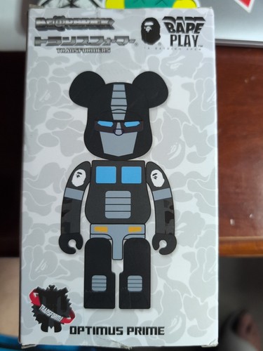 MEDICOM TOY BE@RBRICK TRANSFORMERS OPTIMUS PRIME BAPE BLACK Action ...