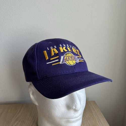 Vintage 90's Los Angeles Lakers NBA Purple Wool Headmaster Hat Cap | eBay