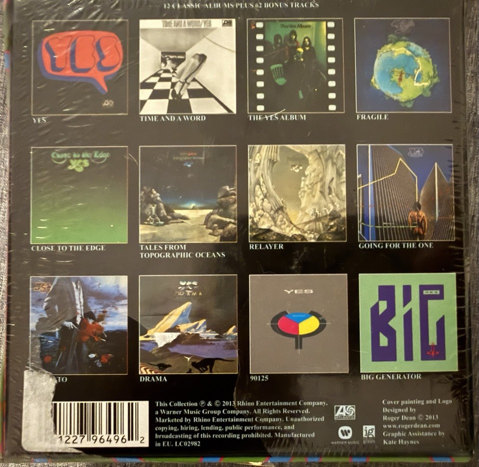 Yes the Studio Albums Box Set 1969-1987, 13 CDs Plus 62 Bonus Tracks ...