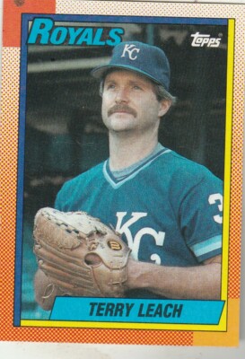 FREE SHIPPING-MINT-1990 Topps #508 Terry Leach Kansas City Royals ...
