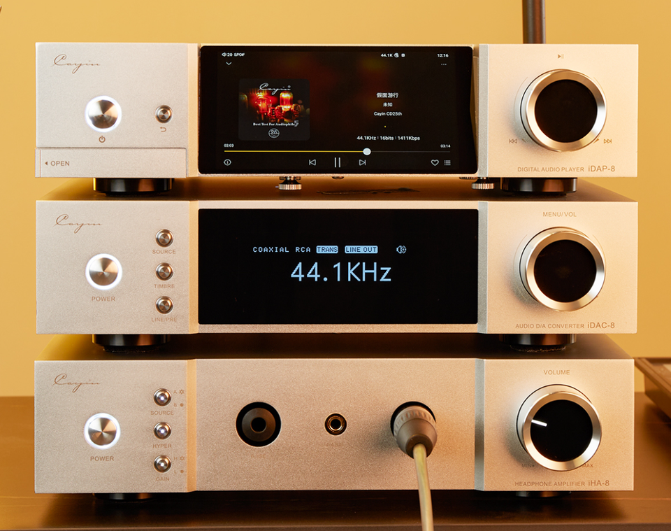 Cayin 888 Set iDAP-8 Digital Turntable+iDAC-8 Decoder+iHA-8 Headphone ...