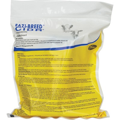 Eazi-Breed CIDR Cattle Insert 10ct bag Zoetis Cows Heifers Breed ...