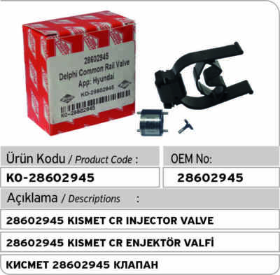 Delphi CR Injector Valve 28602945 for 28657626 - 28565337 - 28492677 ...