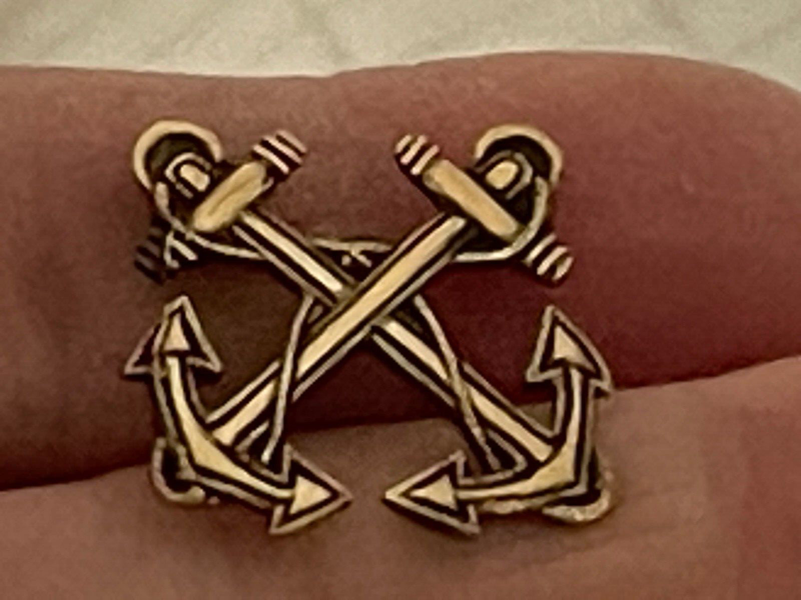 Vintage Original Vanguard NY Military Navy Pin WW2 Cr… - Gem