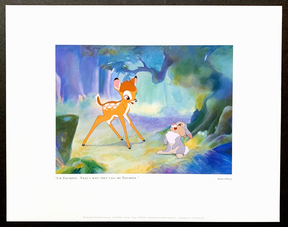 Disney's Bambi & The Little Mermaid McGraw Original Art Disney ...