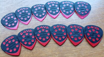 DAVA Control grip tips Guitar PICKS (Reg size) -6 Gel - 6 Delrin | eBay