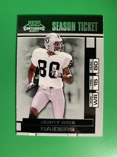 2001 Playoff Contenders Season Ticket Jerry Rice #70 HOF | eBay