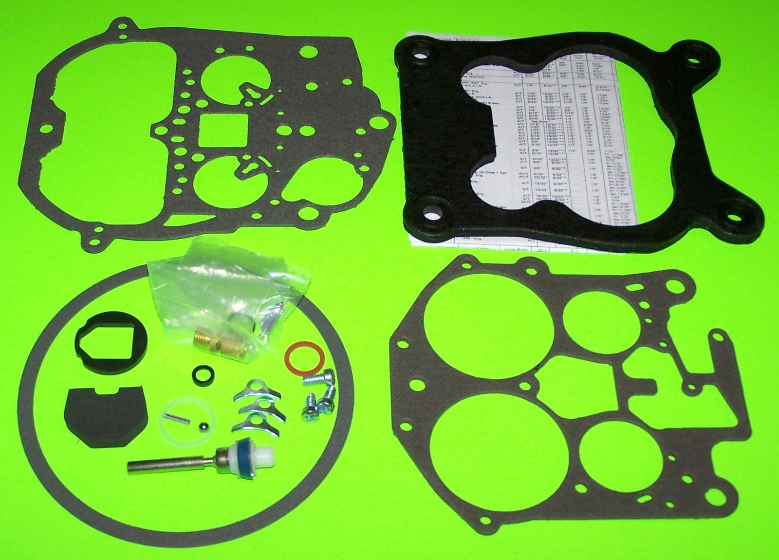 Rochester Quadrajet Carburetor Rebuild Kit 1985 - 1986 Chevy 6 & 8 cyl ...