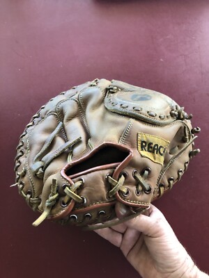 Vintage Reach 40205 Catchers Baseball Glove Mitt Right Hand Throw RHT ...
