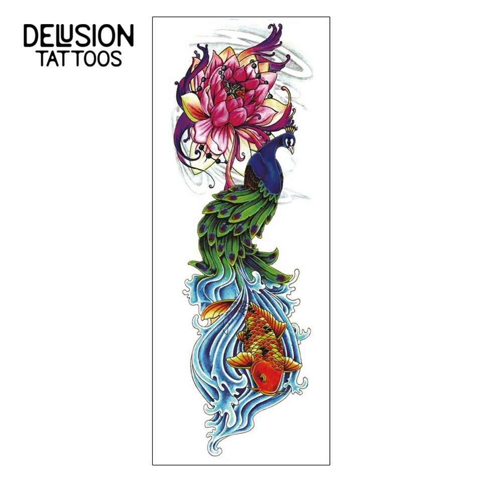 Temporary Tattoo Sleeve Full Arm Waterproof Tattoo Transfers Body Art ...