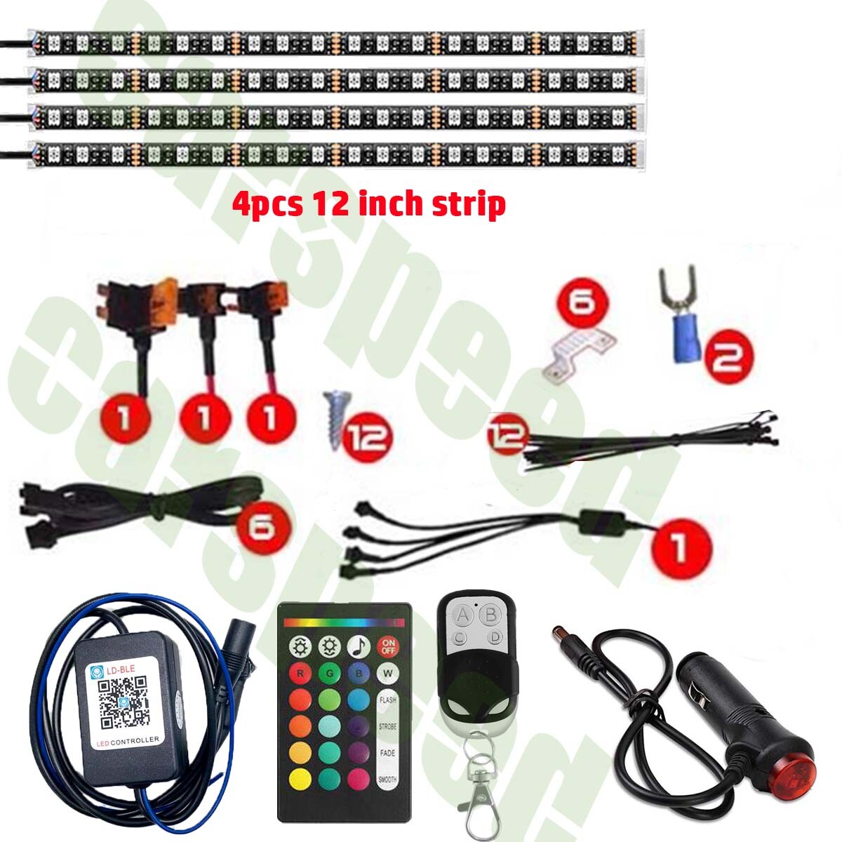 4pcs Multi Color Car Truck Wheel Well LED Light Kit Custom Accent Neon ...