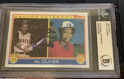 Al Oliver Signed 1983 TOPPS Card #421 Beckett Authenticated (BAS) | eBay