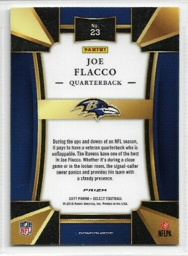 2017 Panini Select Joe Flacco Concourse Base Card # 23 | eBay
