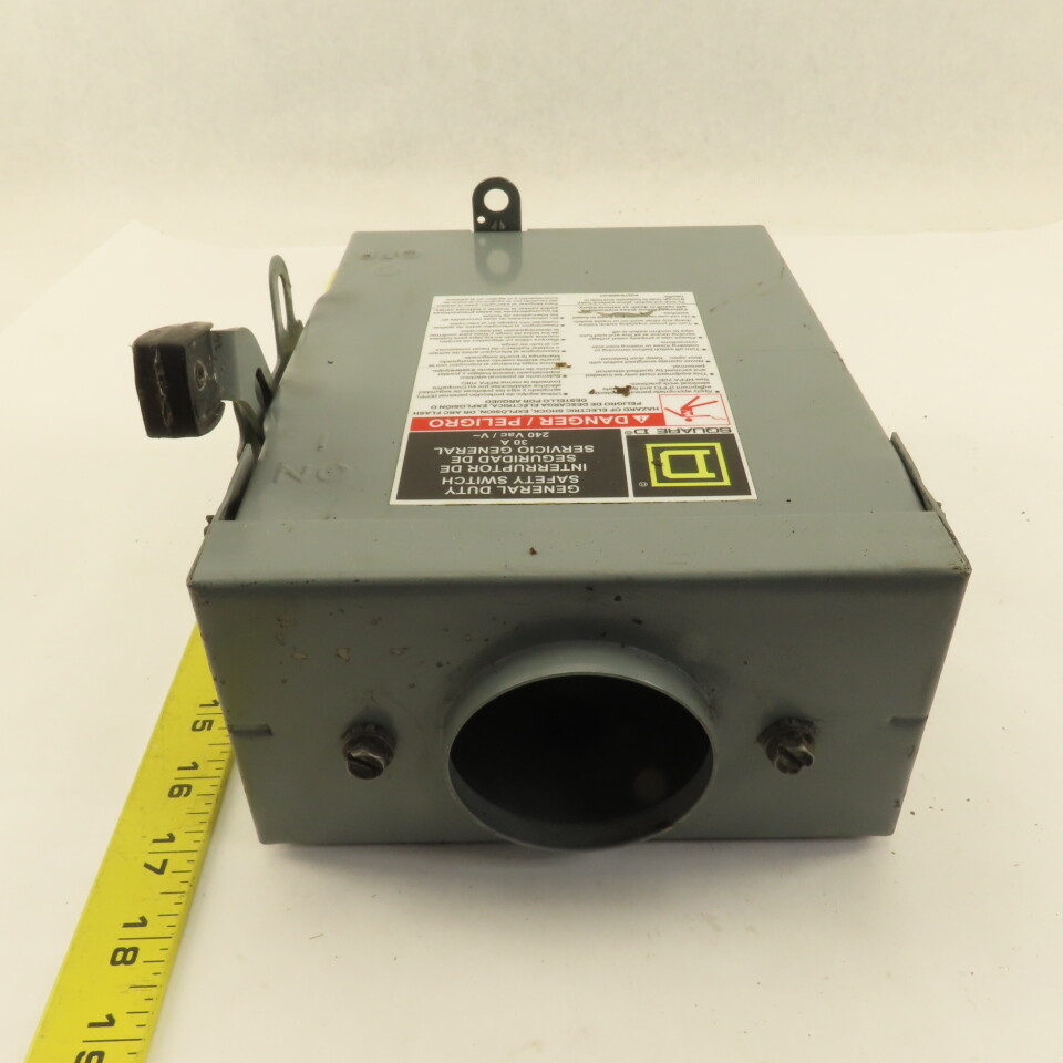 Square D D221NRB Safety Disconnect Switch 240 VAC 30A 2 Pole Fused | eBay