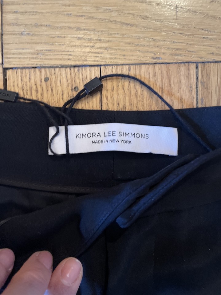 Kimora Lee Simmons Women Black Silk Pants 6? Made In New York | eBay