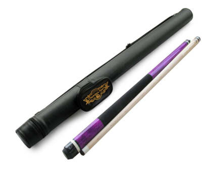 Champion ST8 Purple Pool Cue Stick ,Black/White/Purple Hard Pool case ...