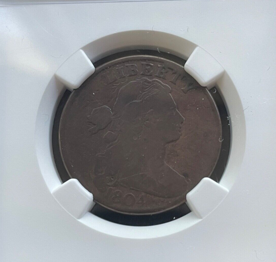 1804 Large Cent S-266, Key Date Low Mintage Coin, NGC Very Good ...