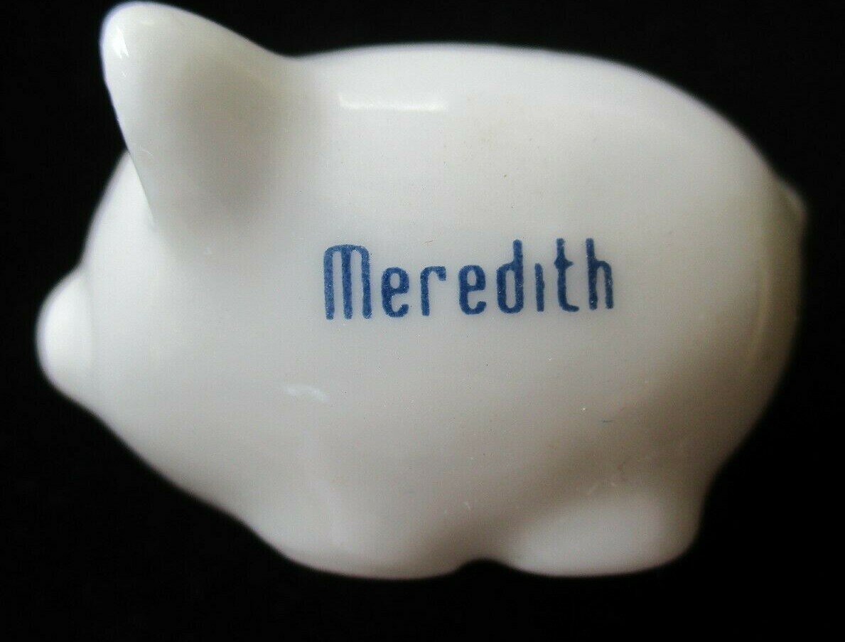 LUCKY PENNY PORCELAIN MINIATURE PIGGY BANK - MEREDITH | eBay