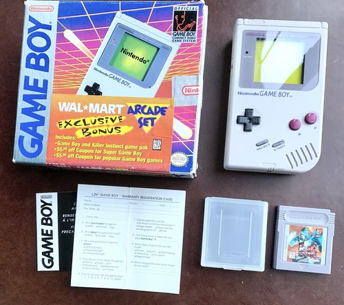 BOXED BOX GREY GAMEBOY ORIGINAL Nintendo Game Boy DMG KILLER INSTINCT ...