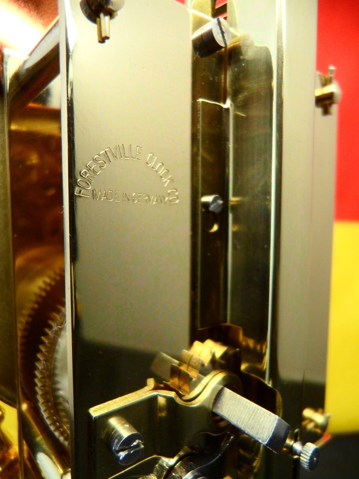 VINTAGE 400 DAY ANNIVERSARY CLOCK BRASS GLASS DOME BEAUTIFULLY RESTORED ...