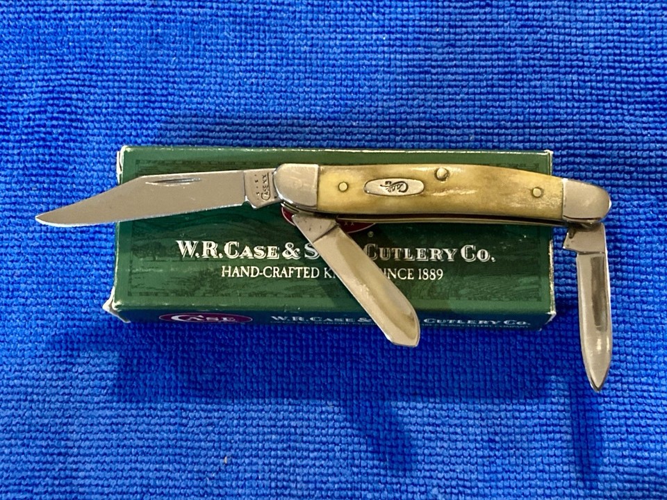 CASE XX CUTLERY CO USA 2000 SAMBAR STAG #V53087 (3-1/4”) STOCKMAN KNIFE ...