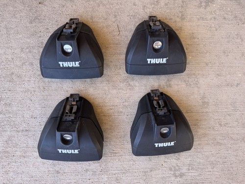 4 Thule Rapid Podium 460R Feet Foot Pack Roof Rack Towers w/Locks Key ...