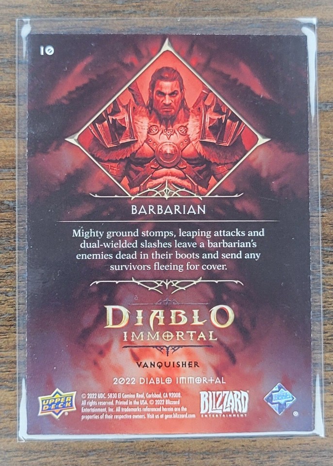 2022 Upper Deck Diablo Immortal RED Vanquisher Parallel COMPLETE SET 25 ...