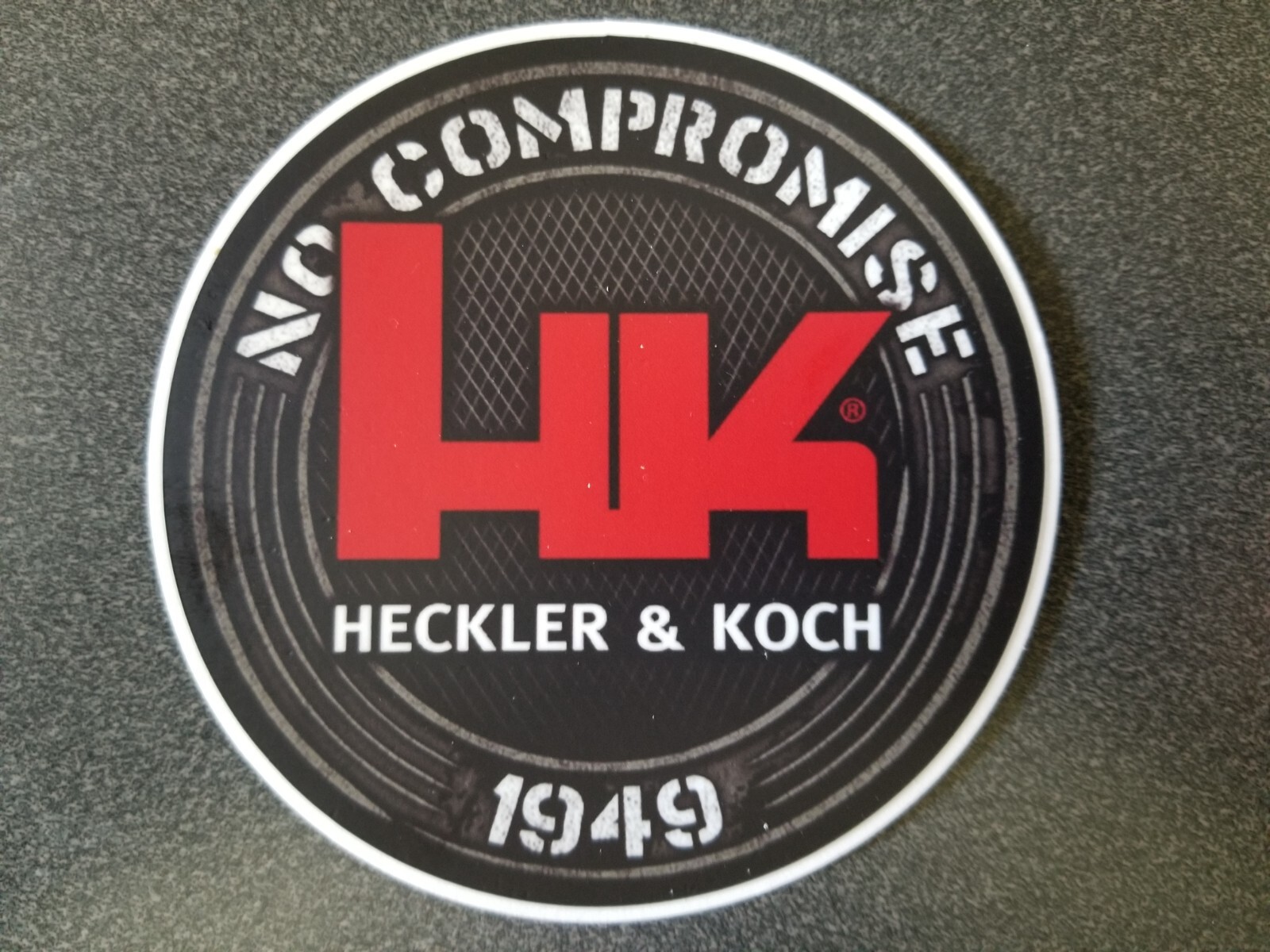 HECKLER & KOCH H&K Retro NO COMPROMISE 1949 VINYL HK STICKER PISTOL GUN ...