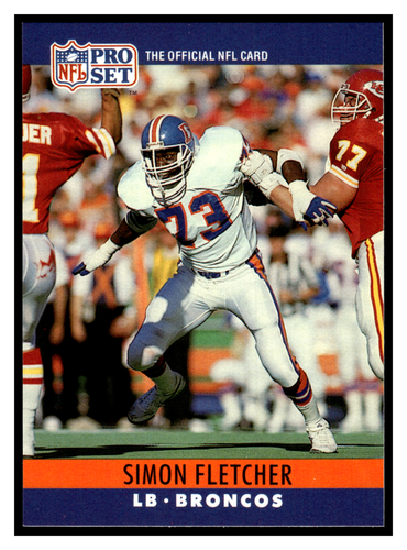 1990 Pro Set Simon Fletcher #89 Denver Broncos | eBay