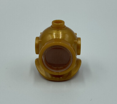 LEGO Minifigure Gold Headgear Helmet Underwater Deep Diver w/ Glass | eBay