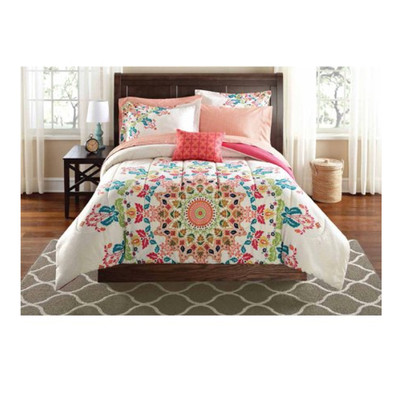 Mainstays MS34-001-009-18 Medallion Bed in a Bag Bedding | eBay