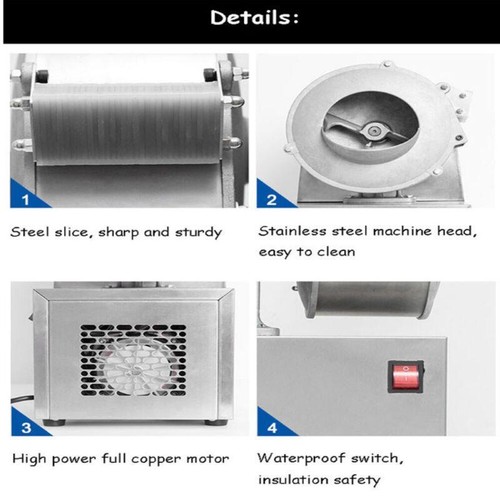 Automatic Cutting Machine Electric Potato Carrot Slicer Shred Vegetable ...