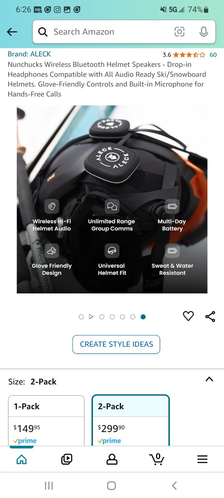 Nunchucks Wireless Bluetooth Helmet Speakers - Drop-in Headphones ...