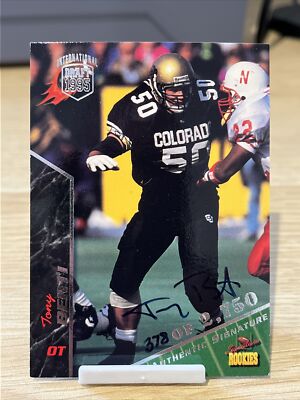 1995 Signature Rookies #8 Tony Berti Auto #D /2750 Colorado Buffalos ...