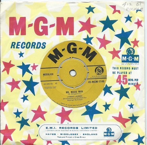 Jimmy Jones:Mr Music Man/Holler hey:UK MGM:1961 | eBay UK