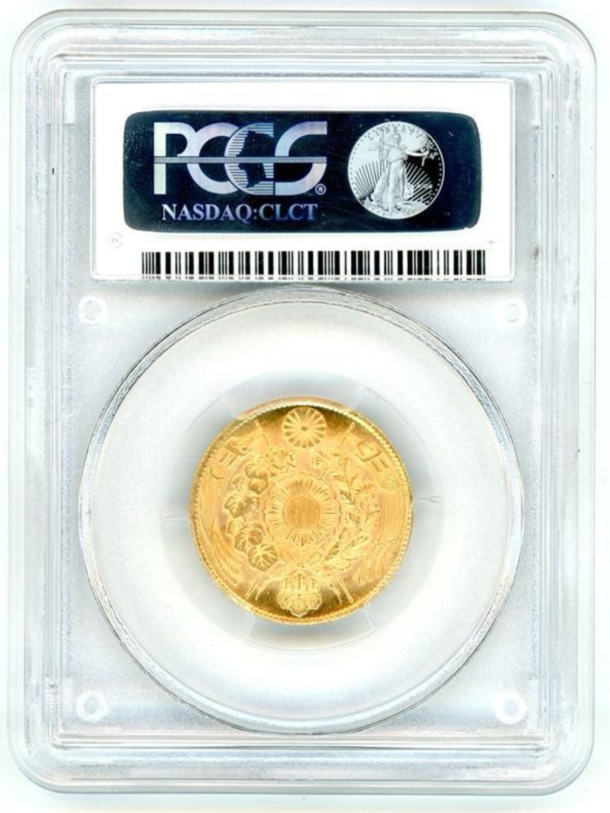 MEIJI Dollar -- M3(1870) JAPAN TYPE 5 YEN BORDER GOLD COIN -- PCGS MS64 ...