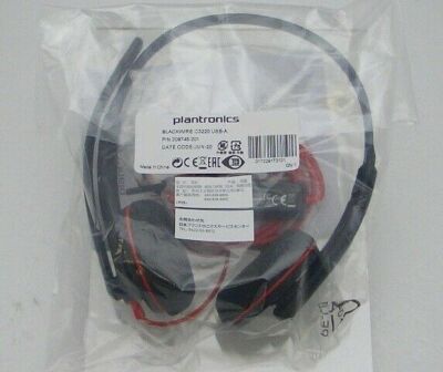 POLY Blackwire C3220 Stereo Earphone Microphone USB-A PC Headset HP ...