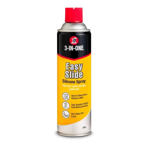 WD40 3-In-1 Silicone Lubricant Spray Easy Slide Non-Oil Tool Door ...