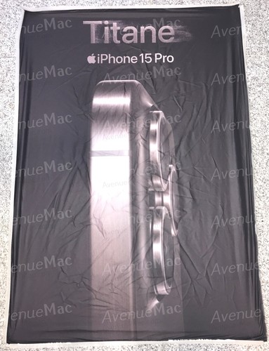 Poster Apple Store Poster Banner IPHONE 15 Pro Titanium 2023 120X80CM ...