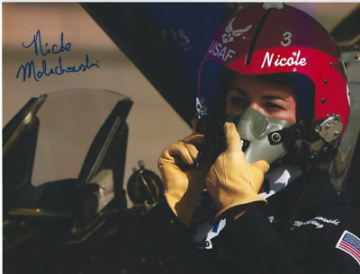 NICOLE MALACHOWSKI Pilot THUNDERBIRDS Signed REPRINT 8.5 x 11 Photo US ...