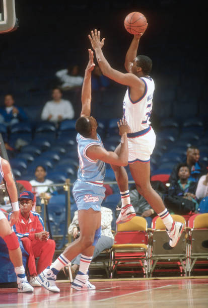 John Williams Washington Bullets shoots v Sacramento Kings Basketball ...