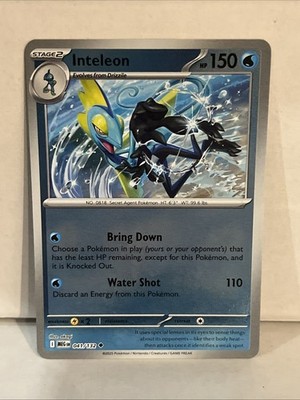 Inteleon - 041/132 - ME01: Mega Evolution - Pokemon TCG - NM - Reverse ...