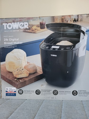Tower T11003 550W Gluten Free Digital Bread Maker - Black for sale ...