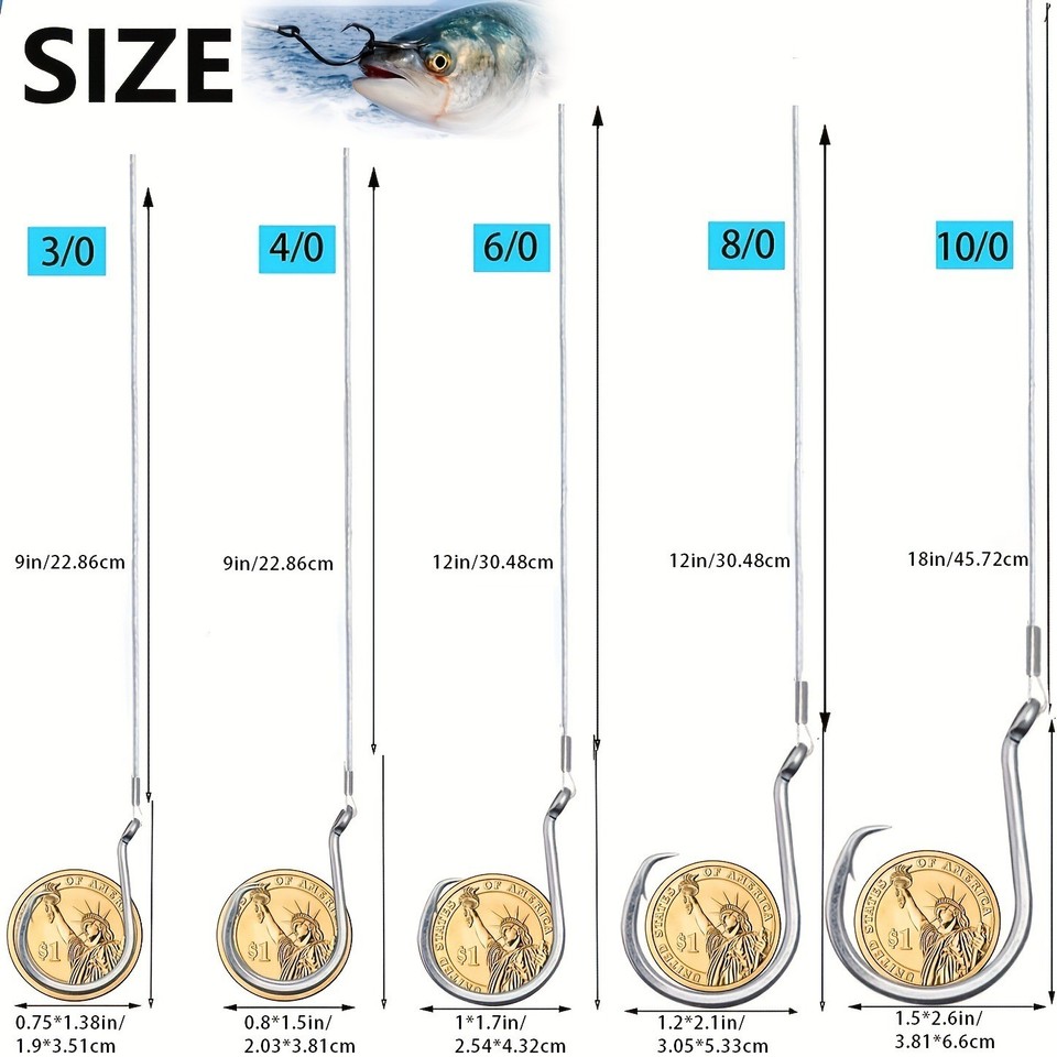 Saltwater Steel Circle Hook Rigs,Octopus Offset Fishing Hooks Leader ...