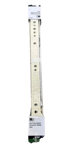 Reliabilt 14” Beige Bottom European Mount Drawer Slide Set, 50-lb Load ...