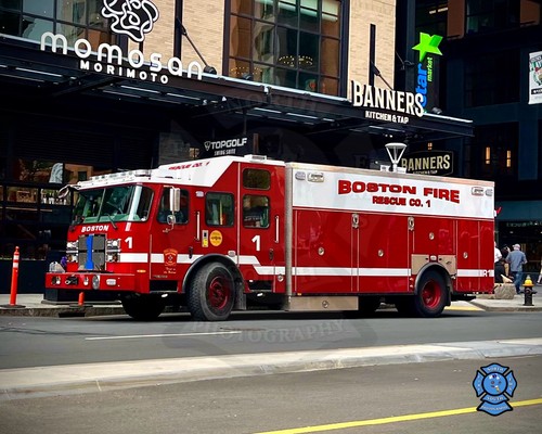 Boston Fire Dept Heavy Rescue 1 E-One 8x10” Photo Print Firefighter ...