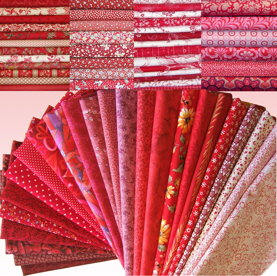 20 Fat Quarters Bundle Red Shades - 100% Cotton | eBay